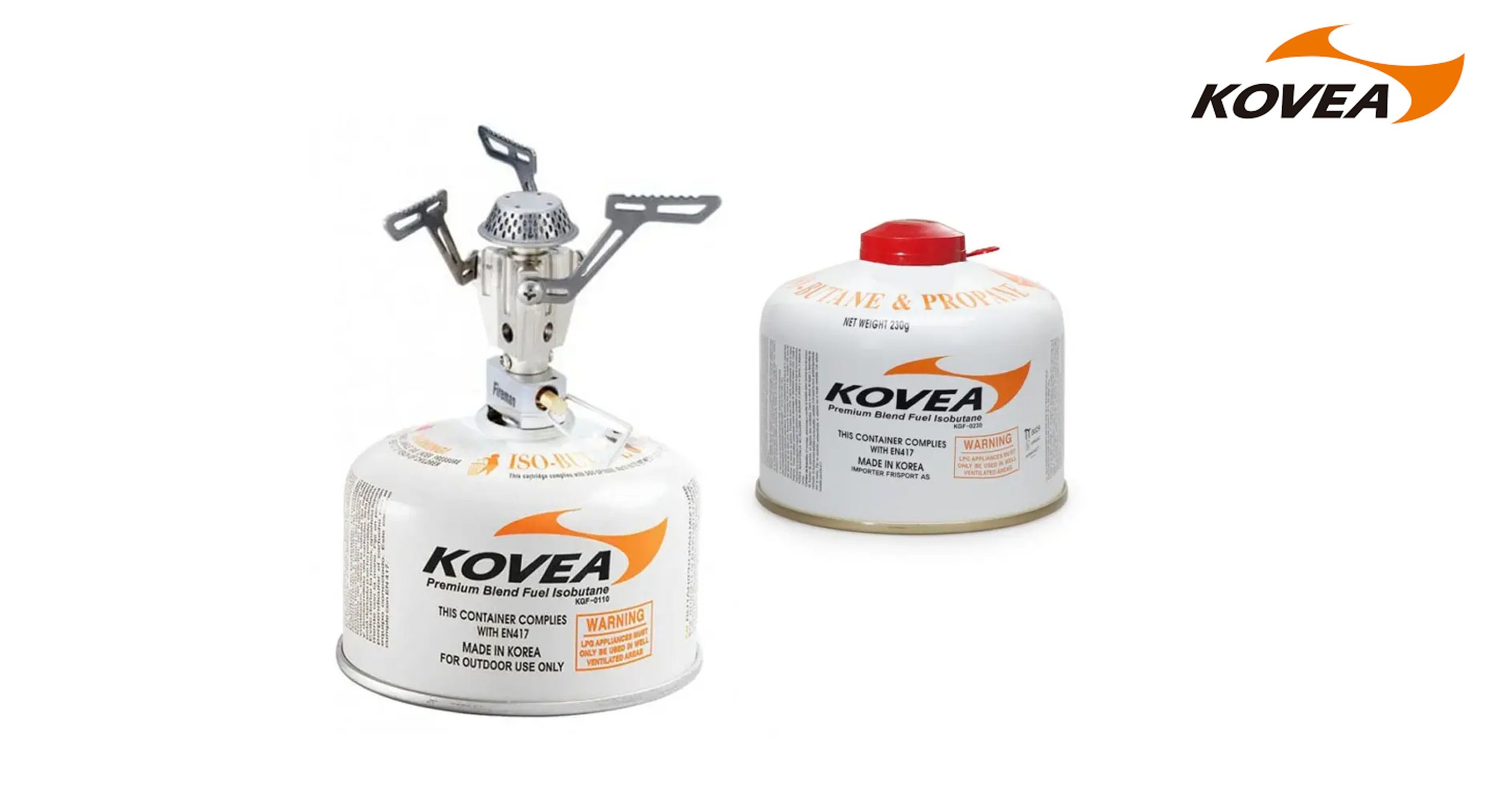 KOVEA Gas canisterNozzle Valve KGF-0230 Gas Cartridge Screw Type (230gr) - Kovea